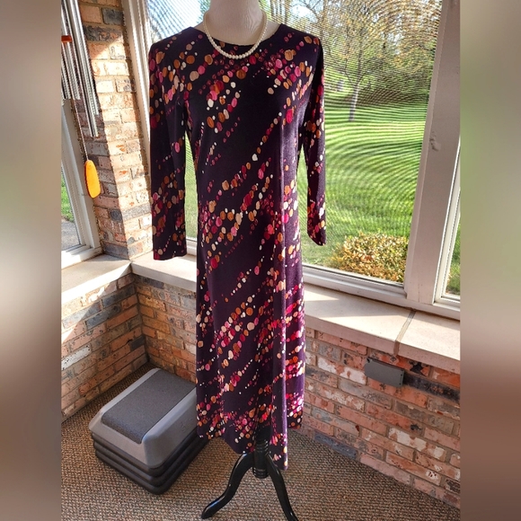 Vintage | Dresses | Vintage Loomskill Polyester Fabric Dress Ml | Poshmark